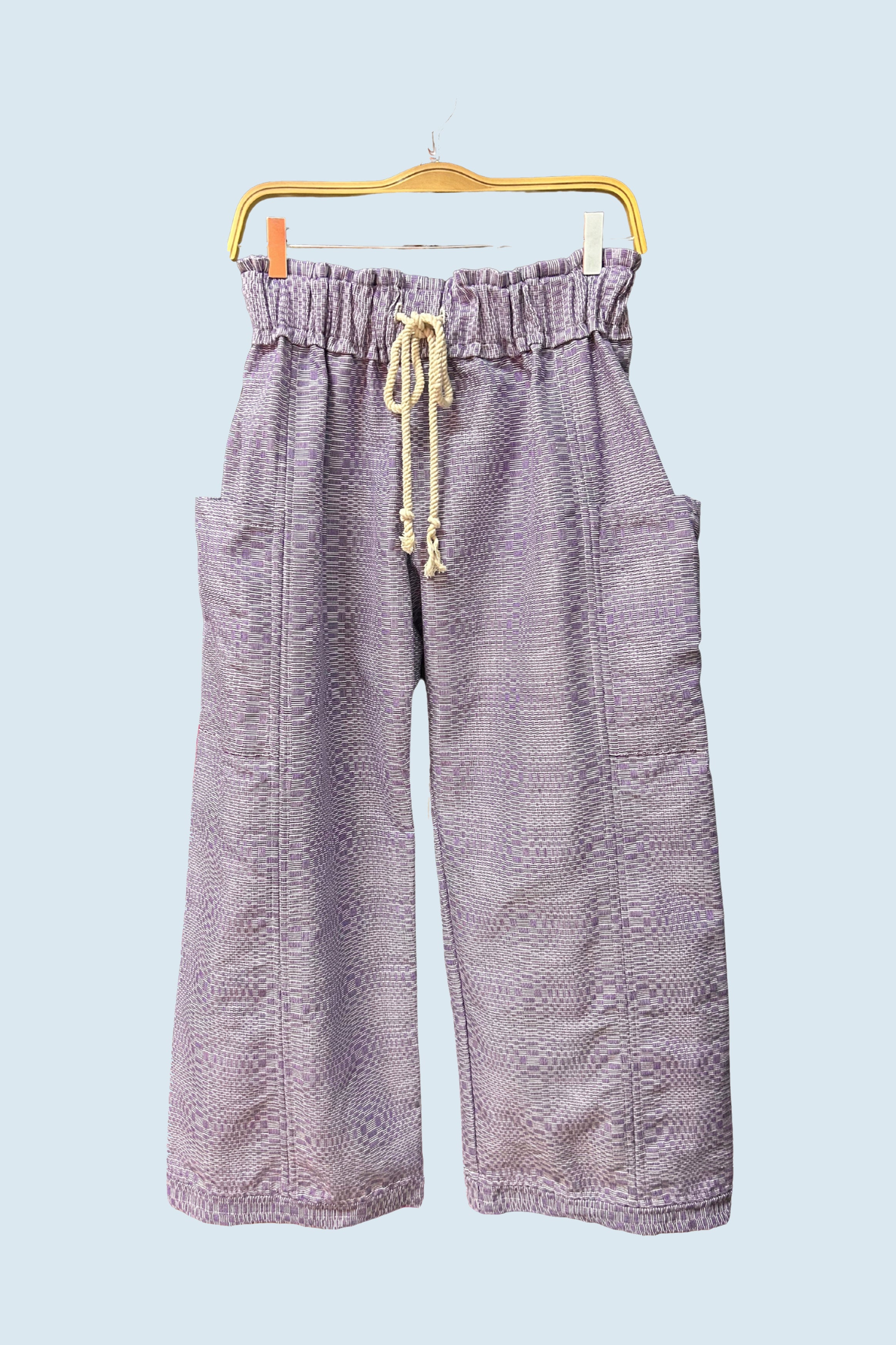Jules Handwoven Sack Pants, Dusty Violet Optic – KINDOM